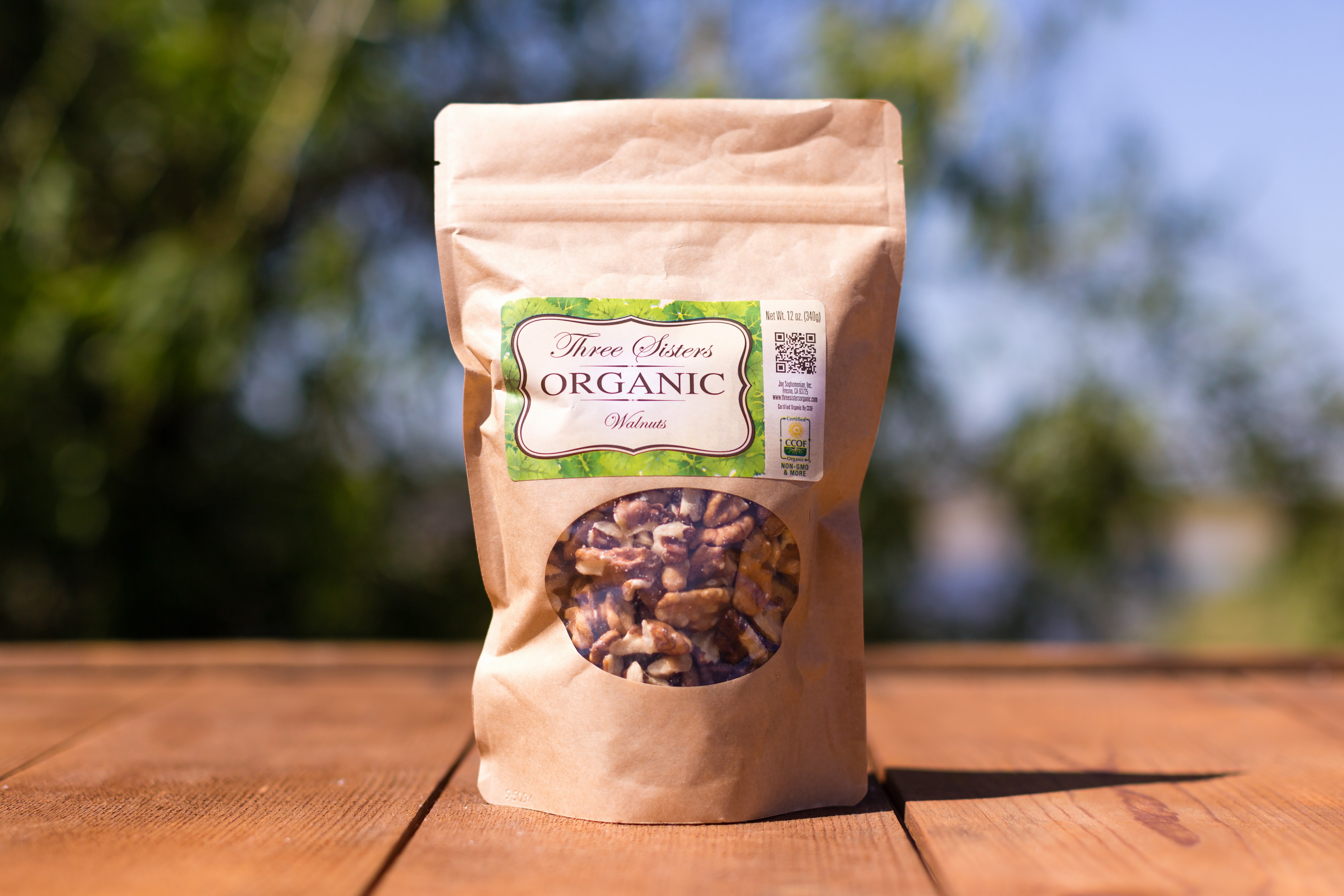 ORGANIC RAW WALNUTS 12 OZ BAG